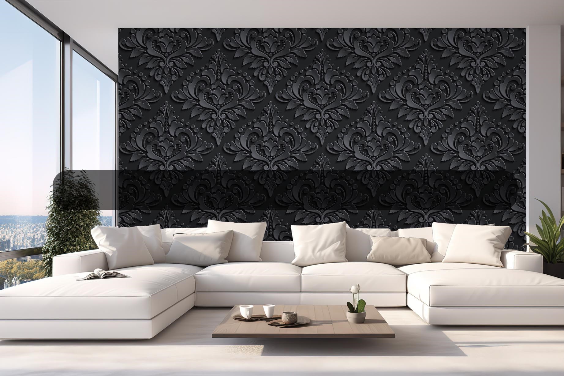 Ski slope scenery wall mural wallpaper | Muraledesign.com